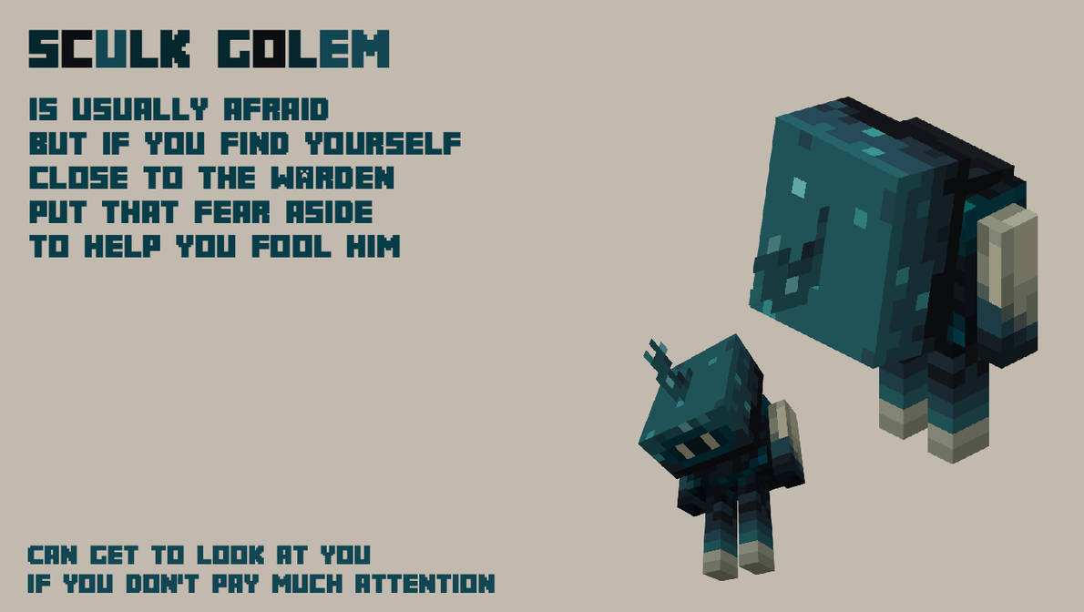Sculk Golem By Pathars3d On Deviantart