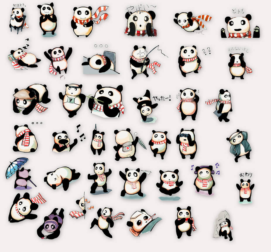 Line Panda Sticker Collage By Flinden On DeviantArt line-panda-sticker-collage-by-flinden-on-deviantart