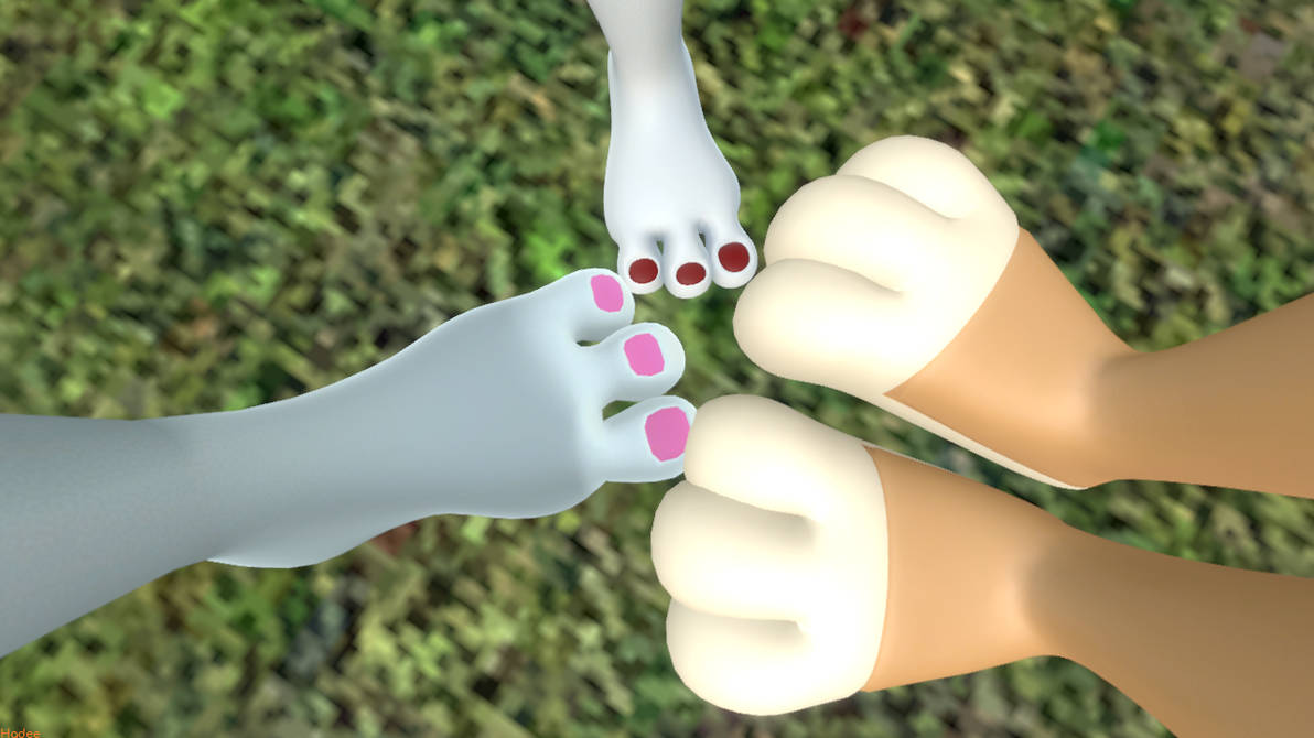 Lola Berri And Minervas Feet Touching By Hadeemurraygg71 On Deviantart