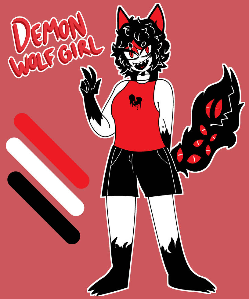 Demon Wolf Girl Adopt Open By Chromacandi On Deviantart