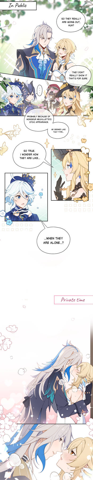 Neuvillette X Lumine Comic 7 By Quinnyil On Deviantart