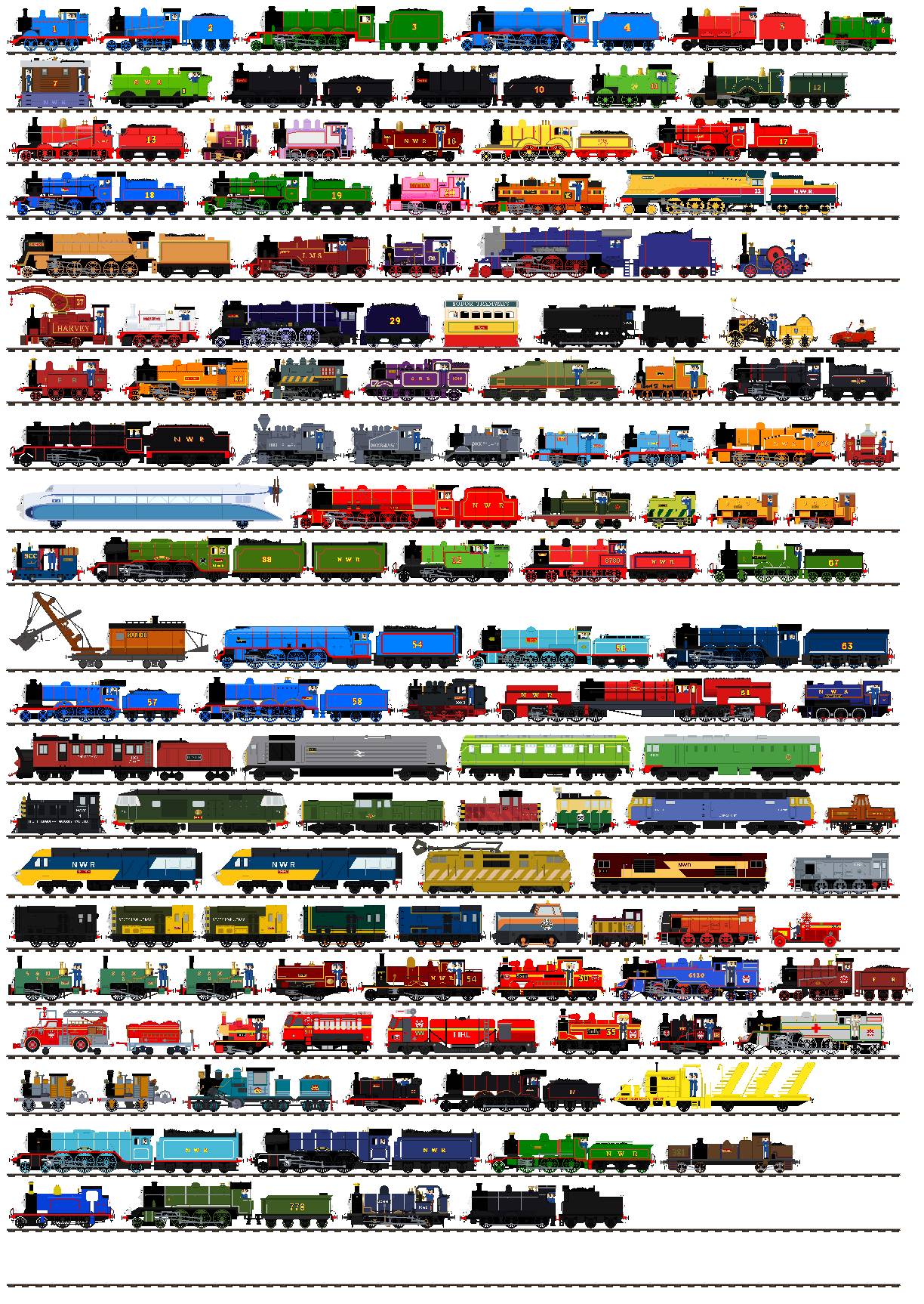 Thomas And Friends Collection Of Sprites Art 1 By Timothythe0engine On