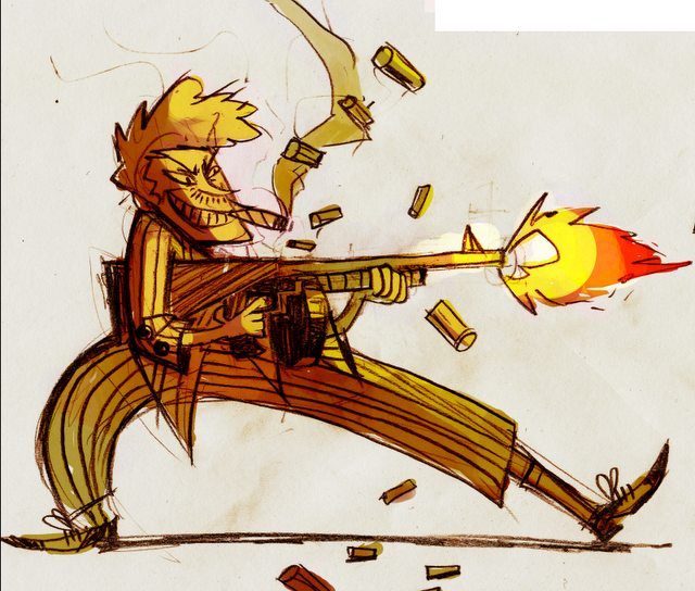 Mobster Shooting A Tommy Gun By Duivelsdraak On Deviantart