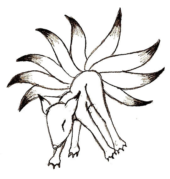 Kitsune 9-tails by taladraco on DeviantArt