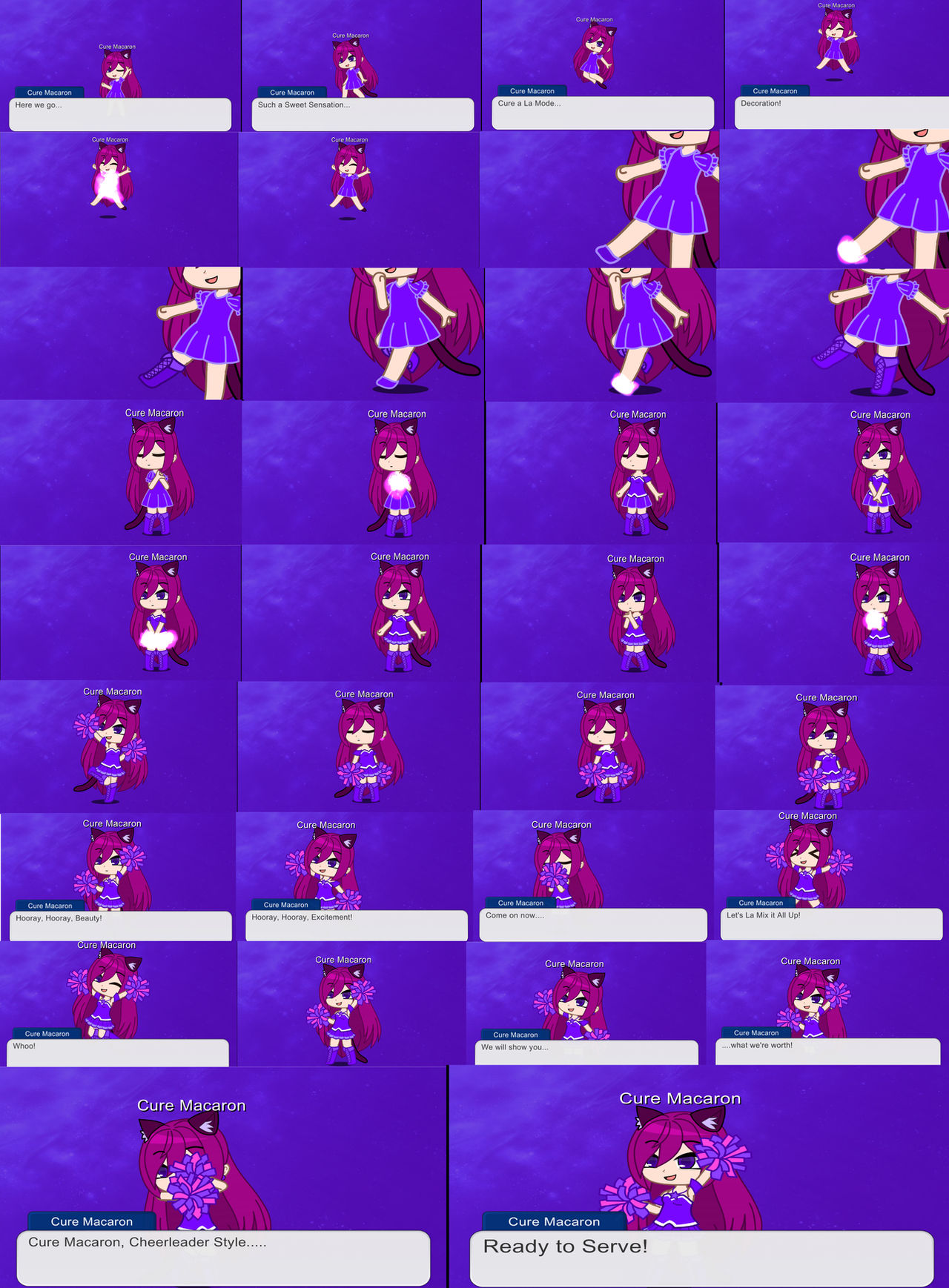 Cure Macaron Cheerleader Transformation By Djcatnipfan649 On Deviantart