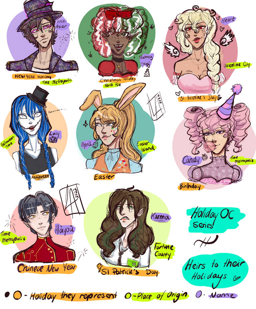 Holiday OC Series - Sketches! by LadyAdalicia on DeviantArt Holiday OC Series - Sketches! by LadyAdalicia on DeviantArt