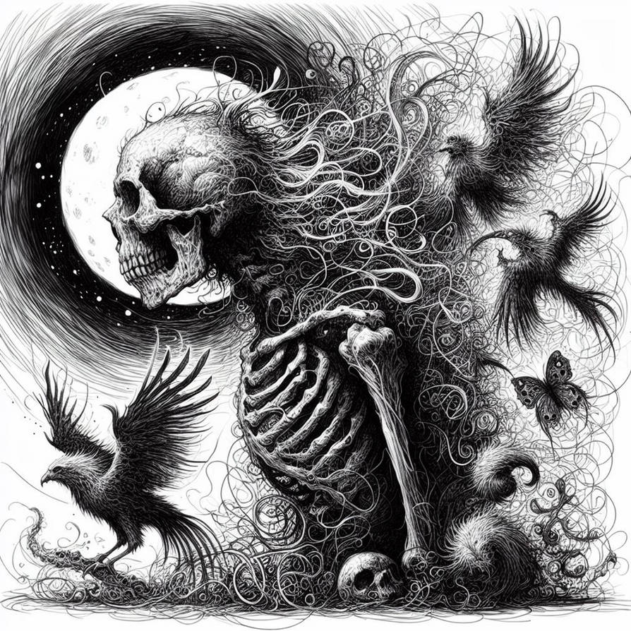 Scribble Skull Symphony by karmichorror on DeviantArt Scribble Skull Symphony by karmichorror on DeviantArt