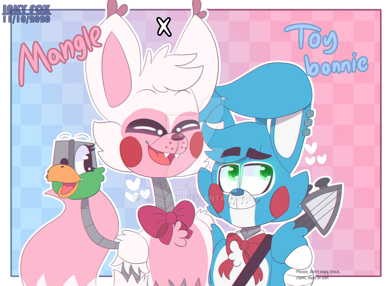 Mangle X Toy Bonnie Fnaf Au By Oakiebun On Deviantart