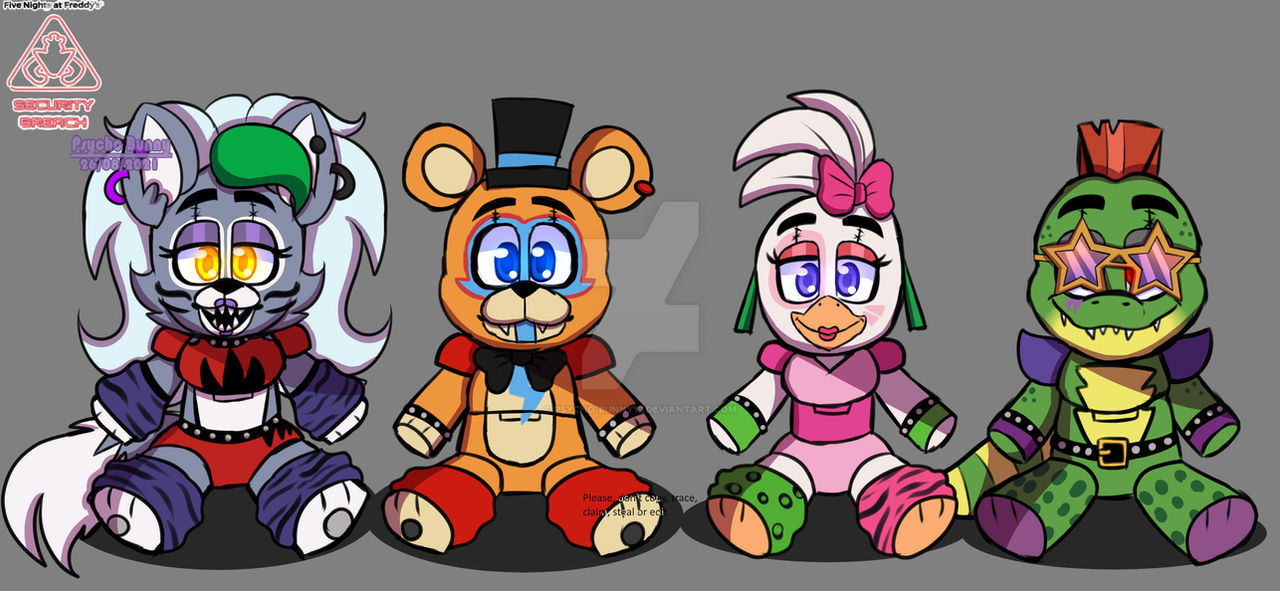 Fnaf Sb Plushies Fnaf Au By Psycho Bunny12 On Deviantart