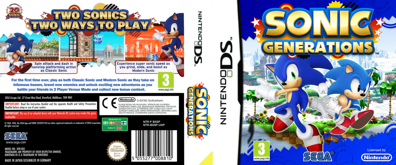 Sonic Generations Ds Pal European By Nru07 On Deviantart