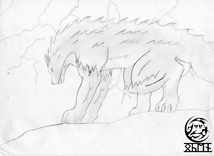 Lightning Wolf Revised by Oken20D on DeviantArt