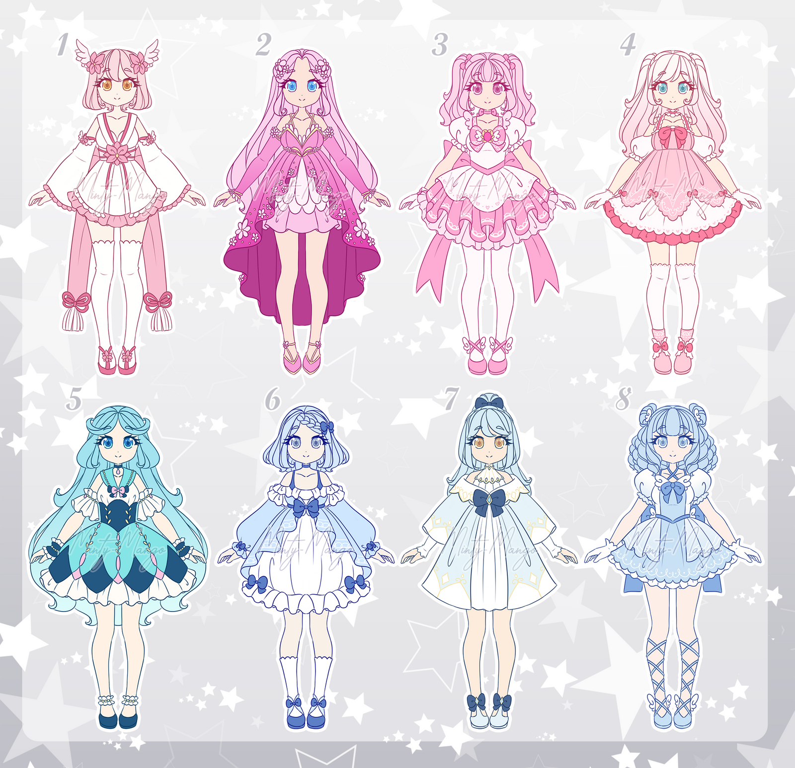 Magical Girl Adoptable Batch 04 Closed By Mango Designs On Deviantart