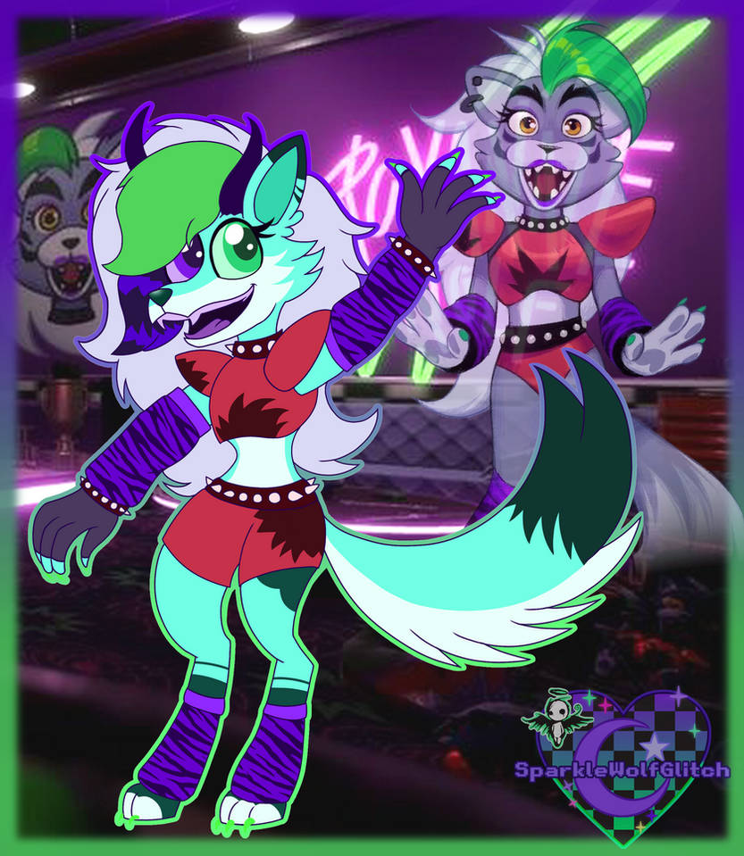 Gir Dressed Up As Roxanne Wolf By Sparklewolfglitch On Deviantart
