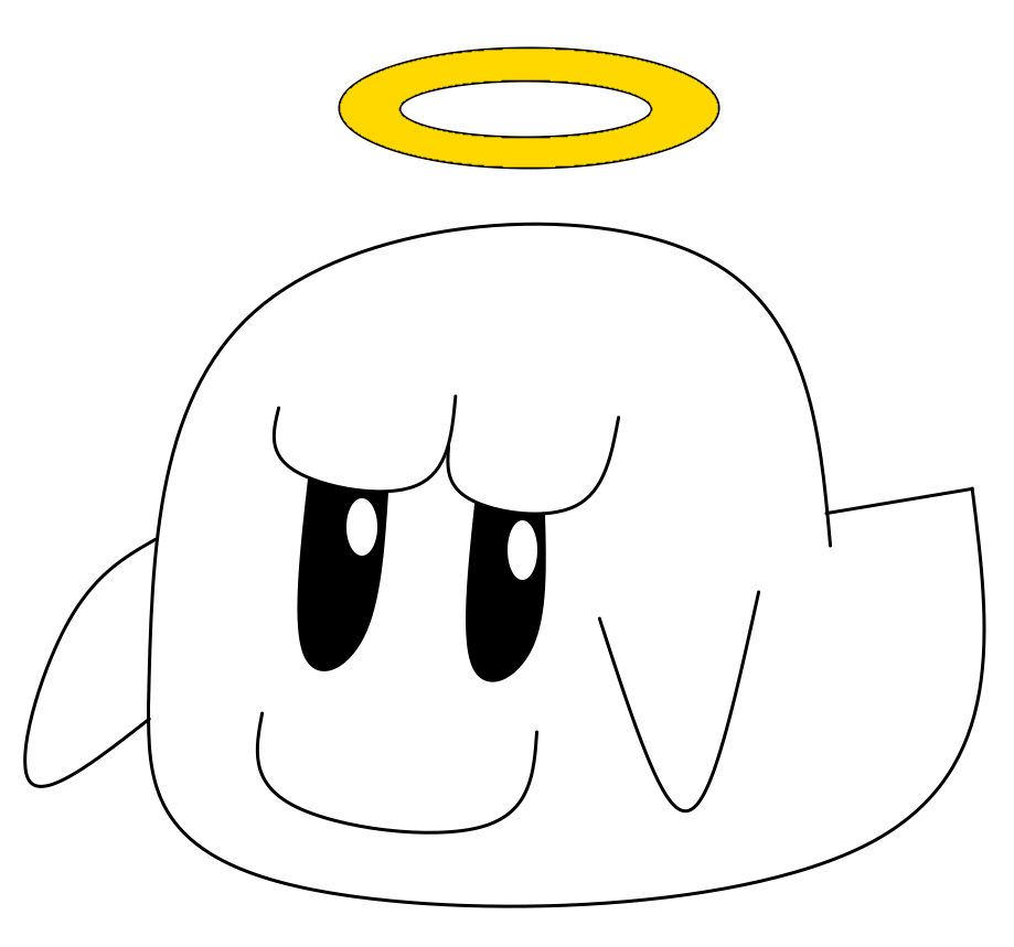 Super Mario Boo With A Halo By Supermariofan65 On Deviantart