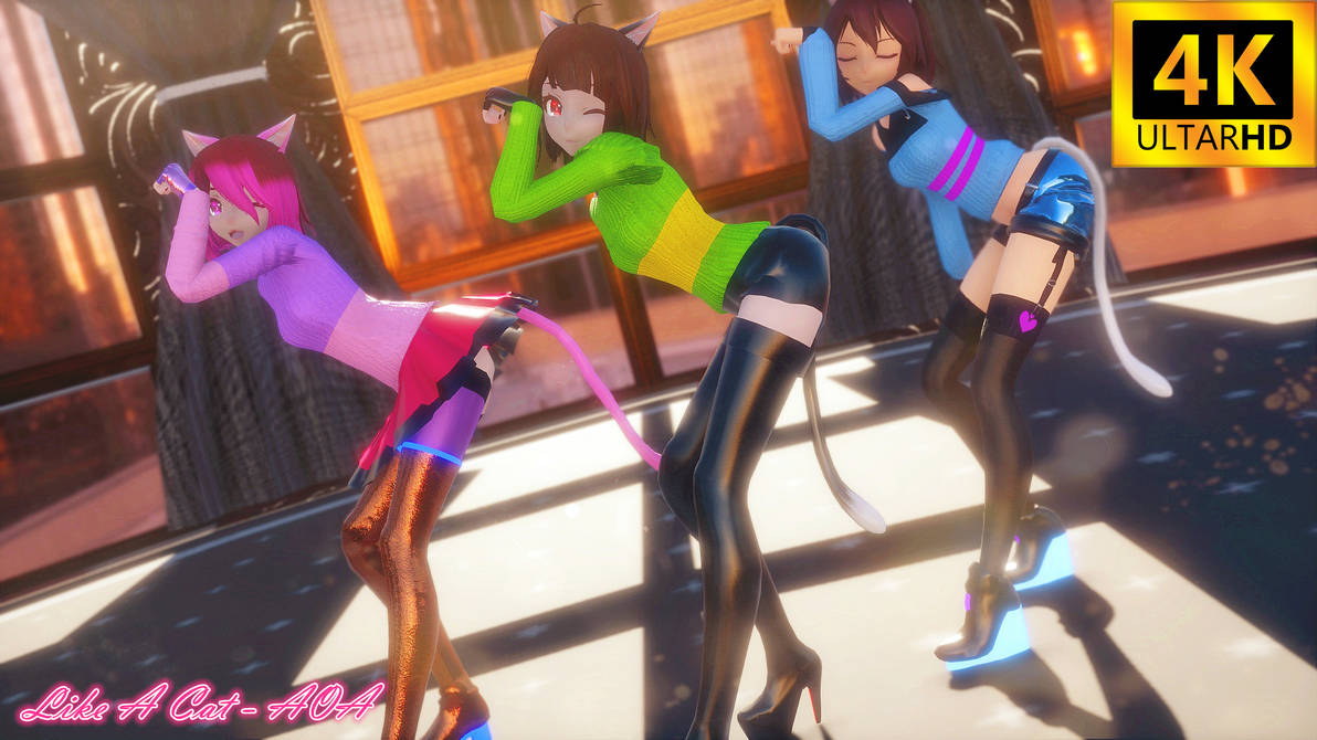 Ut Undertale Au Kitty Catear Girl Dance Like A Cat By Norinori77 On Deviantart