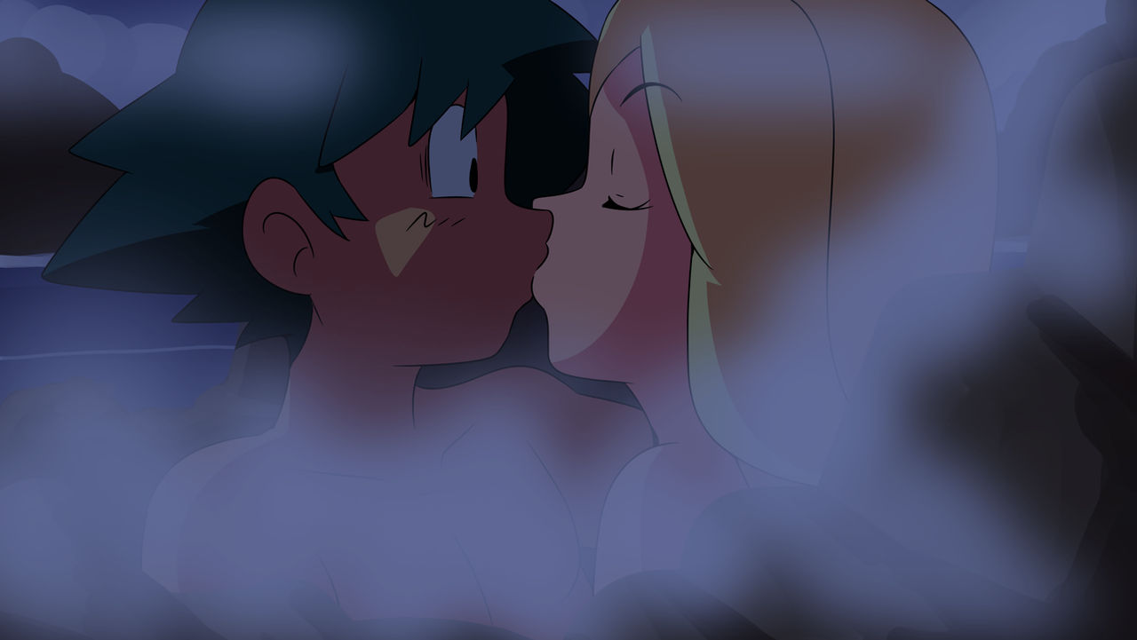 Ash And Korrina Kissing By Aokushan On Deviantart