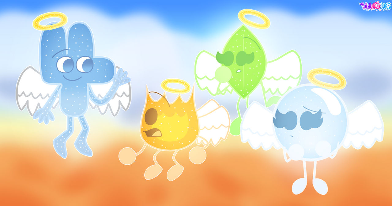 Angel Four Meeting The Bfdi Final 3 In Heaven By Violetskittle On Deviantart