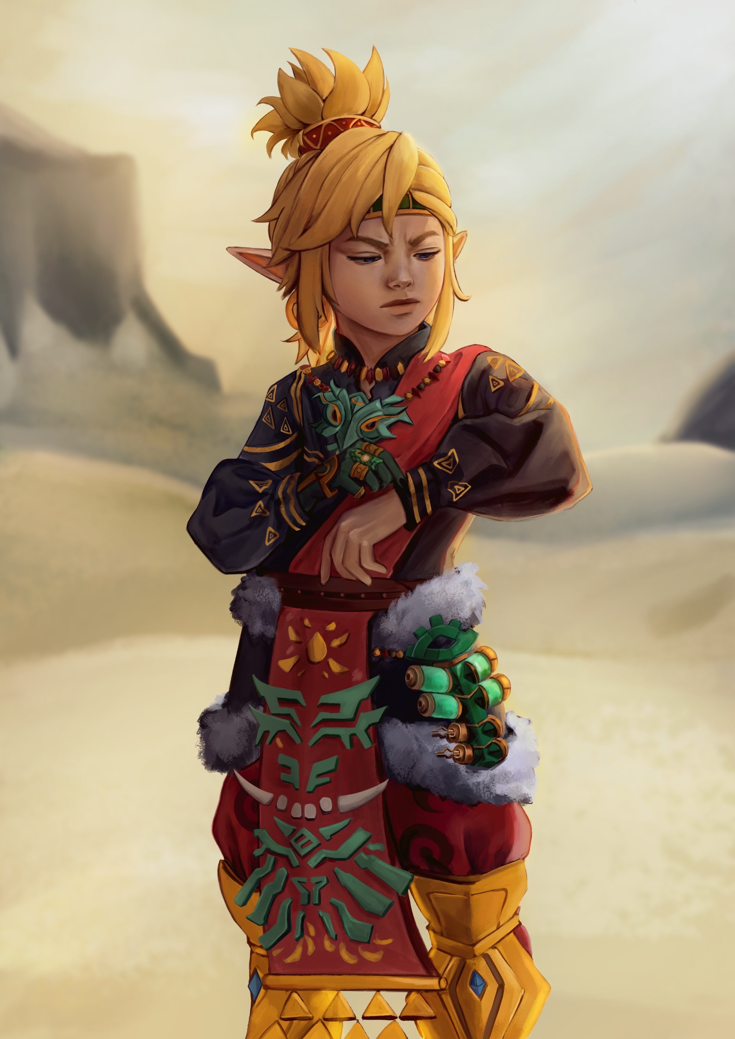 Link Desert Voe And Ember Armour By Chivibi On Deviantart