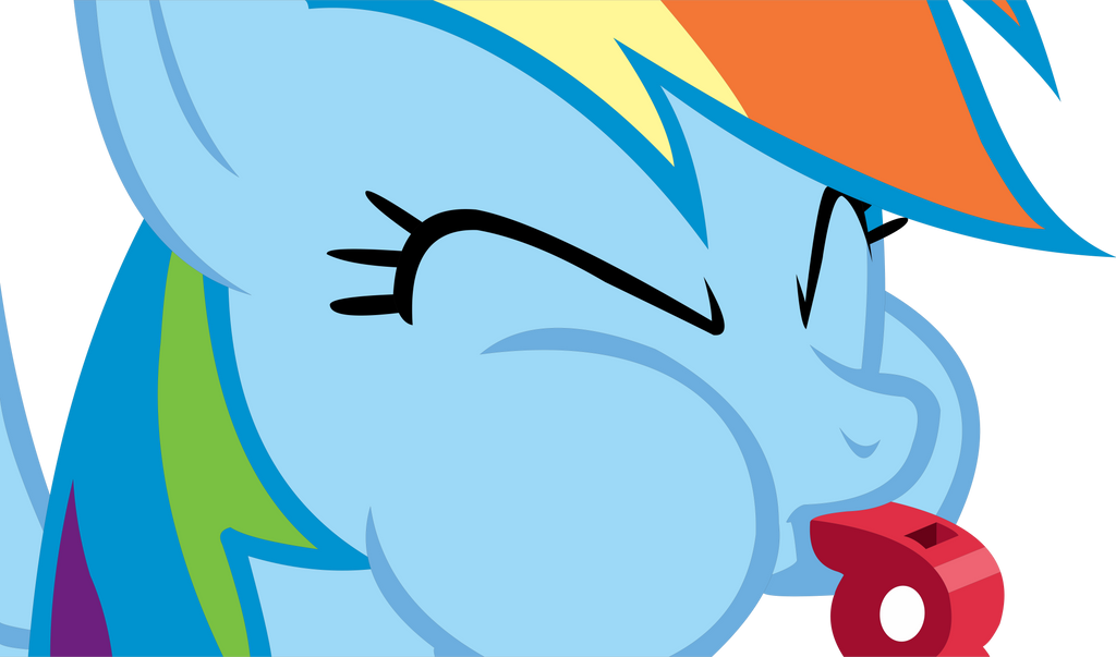 Rainbow Dash Vector 01 Blowing Whistle By Cyanlightning On Deviantart