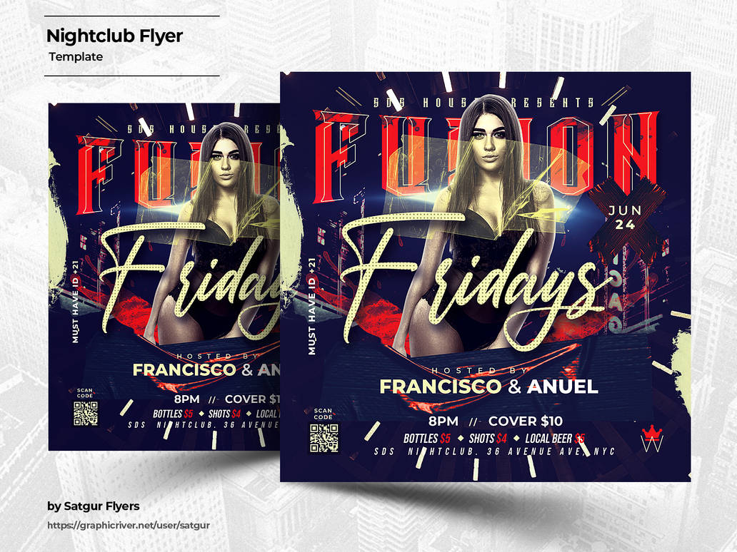Nightclub Flyer Template By Satgur On Deviantart