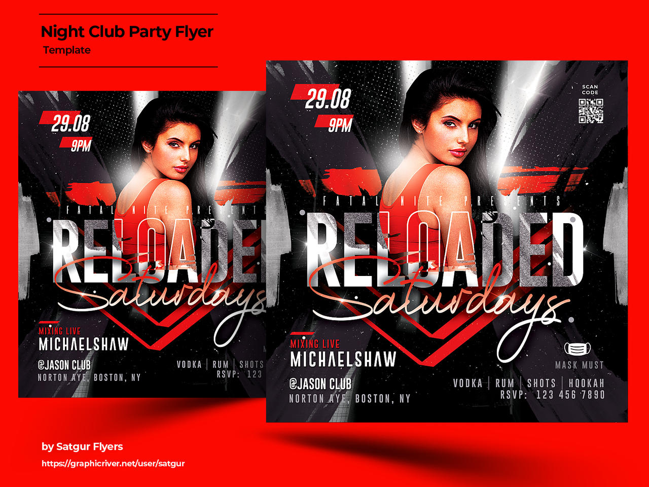 Nightclub Party Flyer Template Psd By Satgur On Deviantart