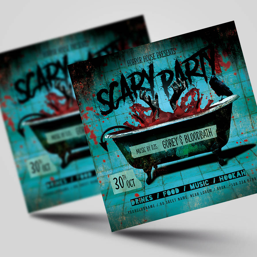 Halloween Party Flyer Template By Satgur On Deviantart