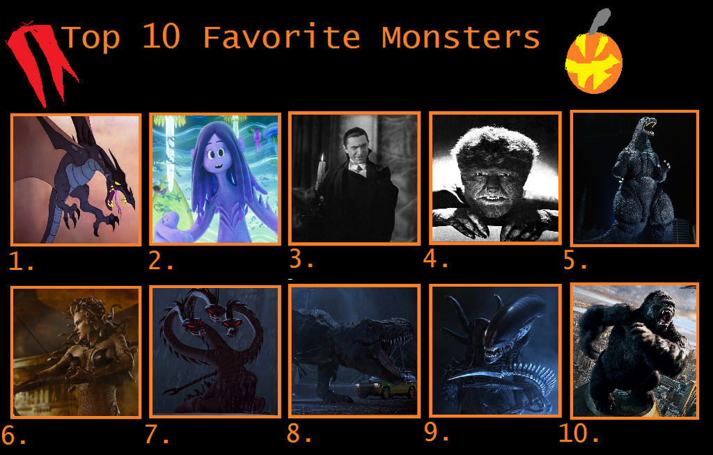 My Top 10 Favorite Monsters By Blueberryjamdraws On Deviantart