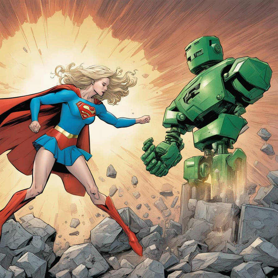 Supergirl Faring Poorly Vs Terminator Robot By Wbatson99 On Deviantart