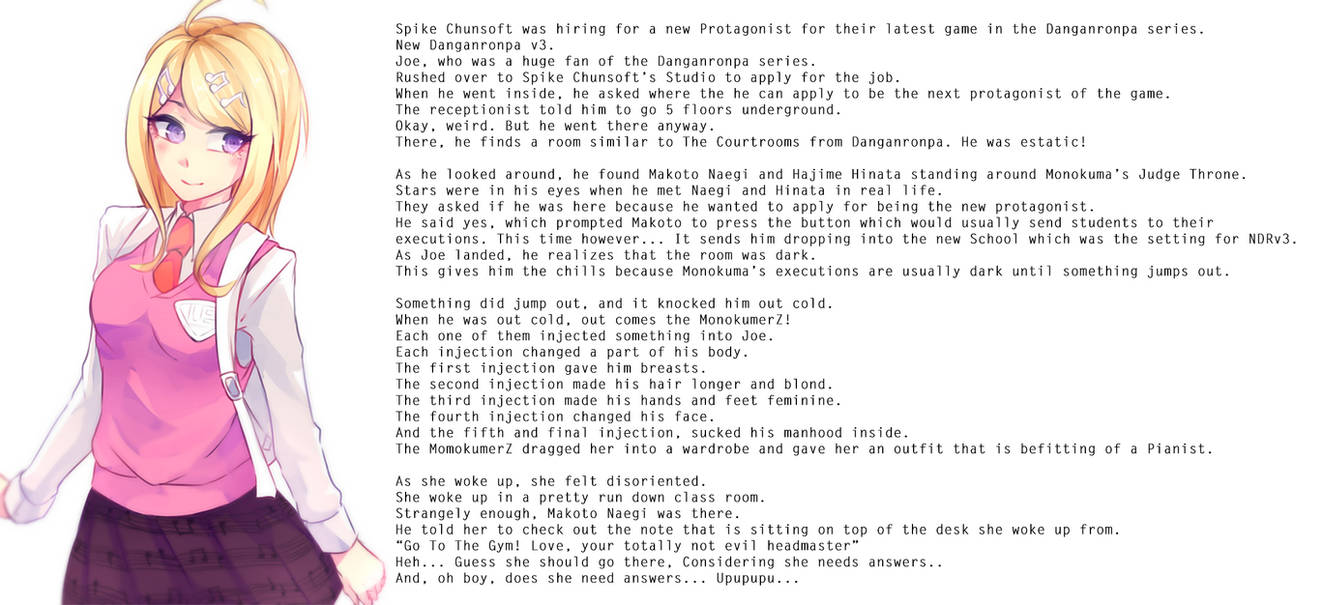 New Protagonist Akamatsu Kaede Tg Caption By Dangantg On Deviantart