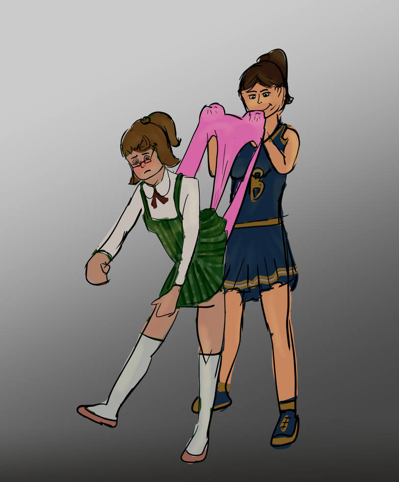 Mandy Giving Beatrice A Wedgie Sketch By Heyyou43 On Deviantart