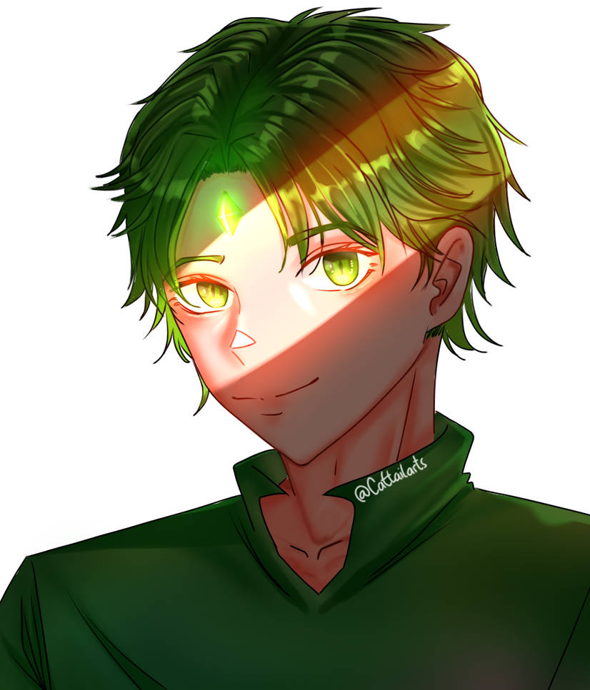 Green Face By Cattail Arts On Deviantart