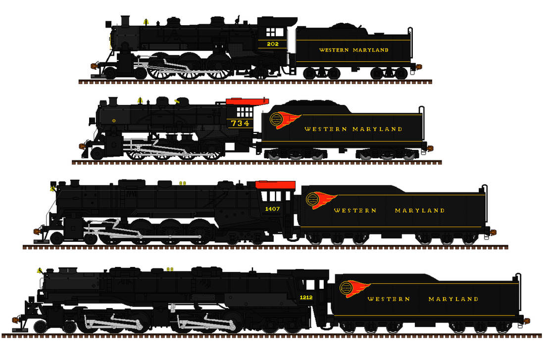 Western Maryland Steam Locomotives by Andrewk4 on DeviantArt Western Maryland Steam Locomotives by Andrewk4 on DeviantArt