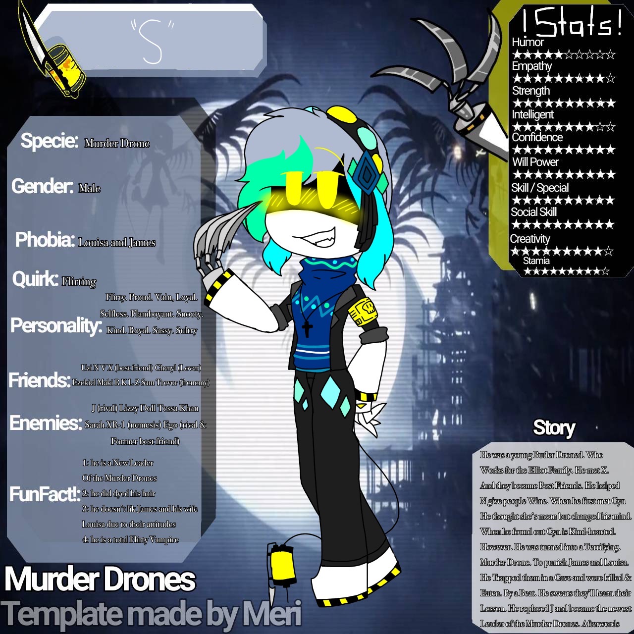 Murder Drones Oc Serial Designation S By Rosethecoolwolf13 On Deviantart
