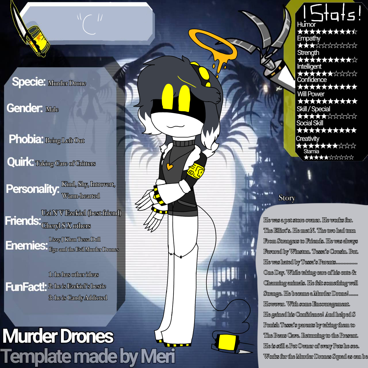 Murder Drones Oc Serial Designation C By Rosethecoolwolf13 On Deviantart