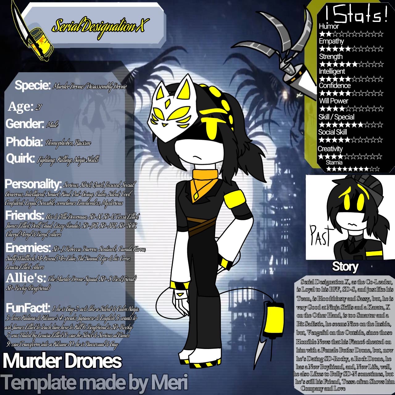 Murder Drones Oc Serial Designation X By Rosethecoolwolf13 On Deviantart