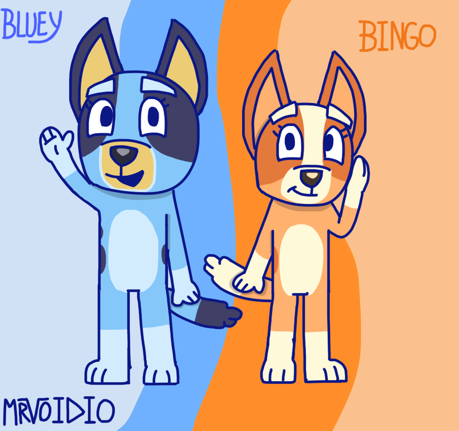 Bluey And Bingo By Mrvoidio On Deviantart