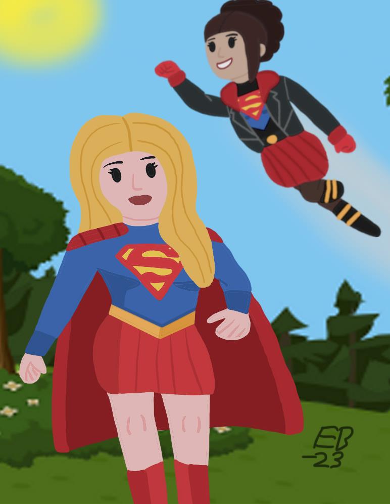 Supergirls Kara Zor El And Cir El In The Park By Leck Zilla On Deviantart