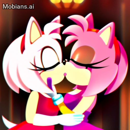 Amy Kissing Her Caricature By Lizartaco On Deviantart