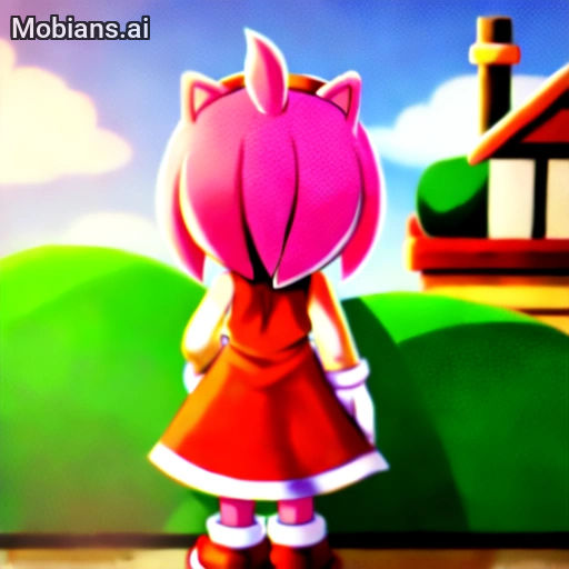 Amy Rose Back Portrait By Lizartaco On Deviantart