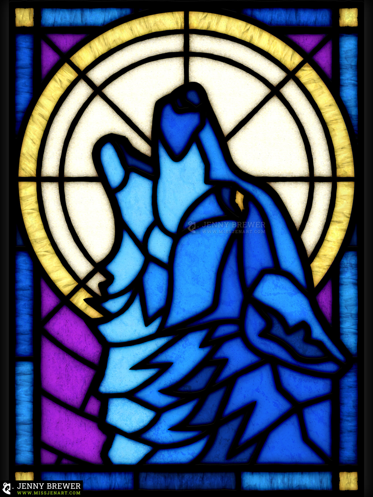 Wolf Stained Glass By Missjenart On Deviantart