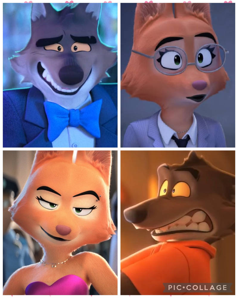 Mr Wolf And Diane Foxington Collage By Elenathehawk On Deviantart