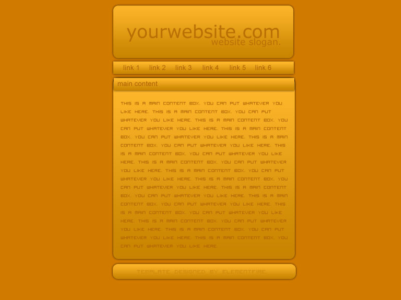 Orange Web Template by ElementFire on DeviantArt