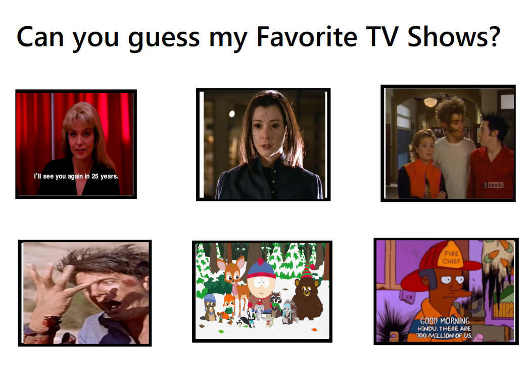 Guess My Favorite Shows By Monstermaster13 On Deviantart