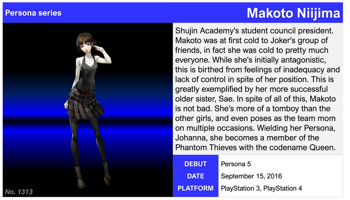 1313 Makoto Niijima By Gogodoodles On Deviantart