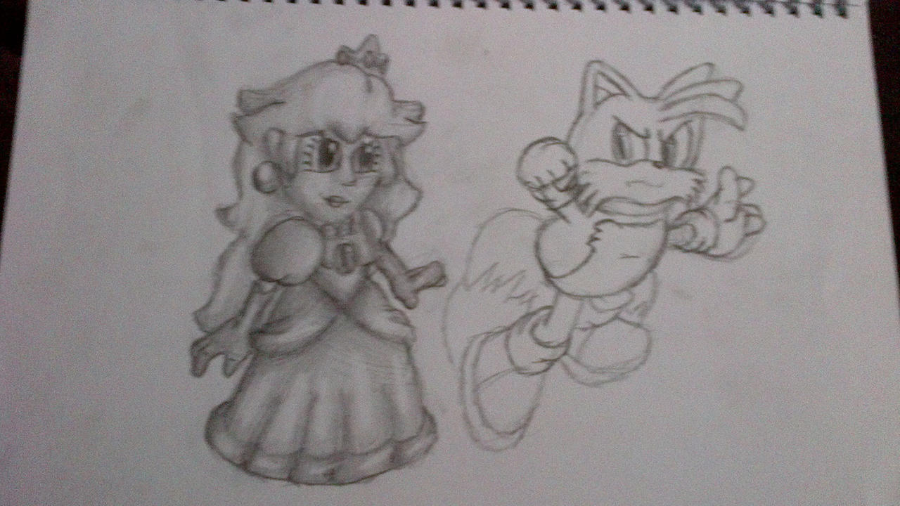 Peach And Tails Doodle By Tailsmileslily On Deviantart