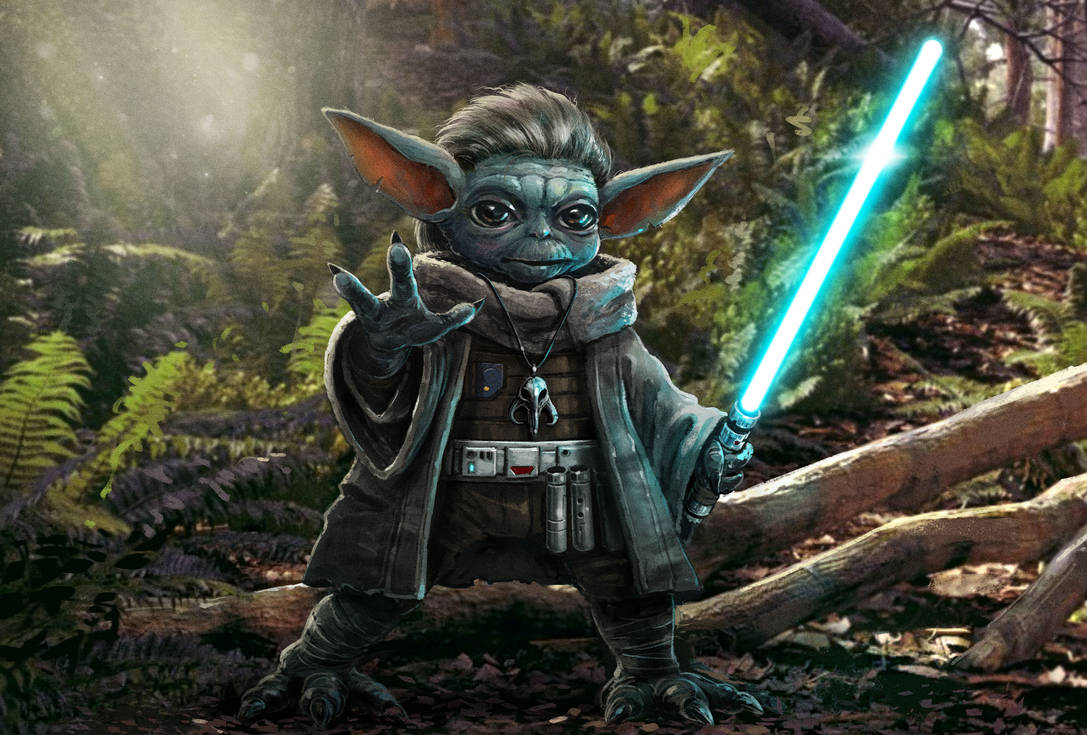 Jedi master Grogu by milkmindart on DeviantArt Jedi master Grogu by milkmindart on DeviantArt