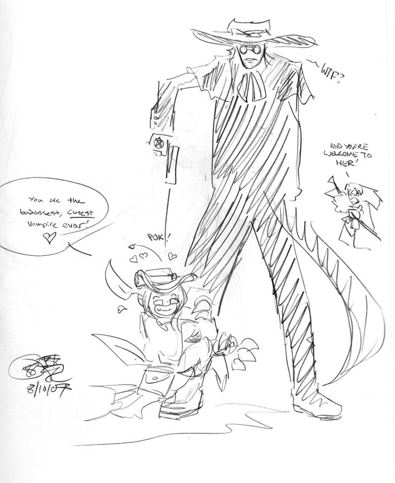 Alucard has a Loving Leg Leech by GoldeenHerself on DeviantArt