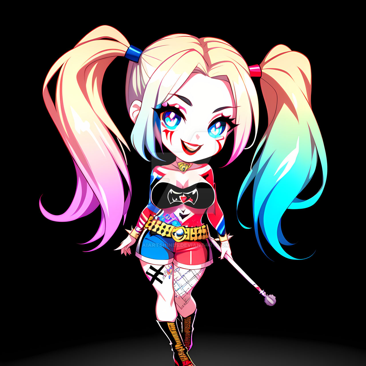 Harley Quinn Chibi By Aiartshines On Deviantart