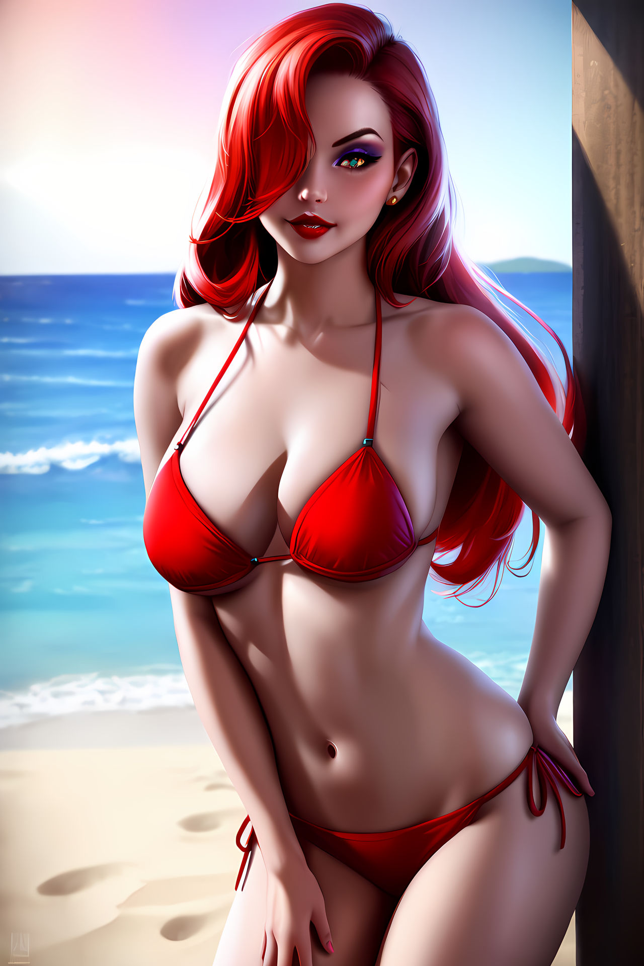 Jessica Rabbit In Her Bikini By Aiartshines On Deviantart