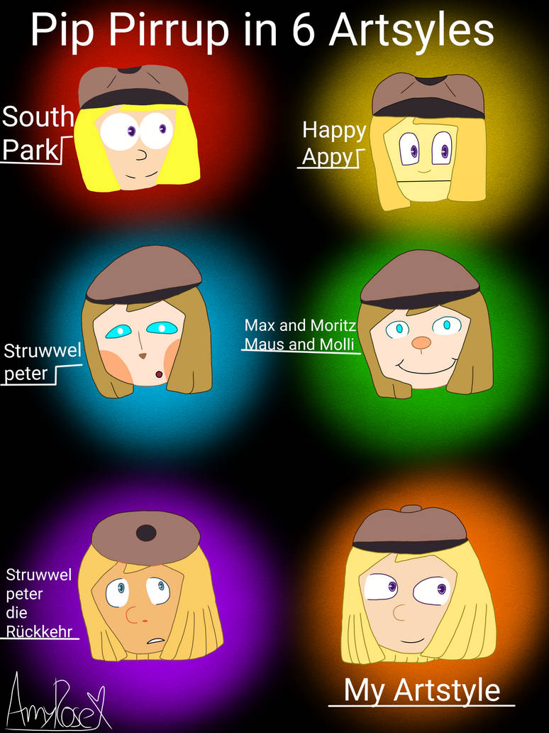 Pip Pirrup 6 Different Artstyles By Happyappy234567 On Deviantart
